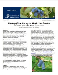 Honeyberries – Crops and Soils